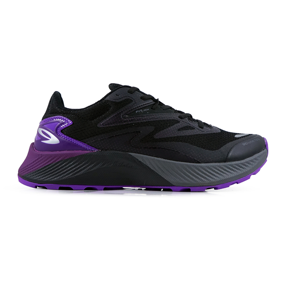 Jual 910 Nineten YUZA FERAL Hitam Ungu Abu Sepatu Trail Running Lari ...