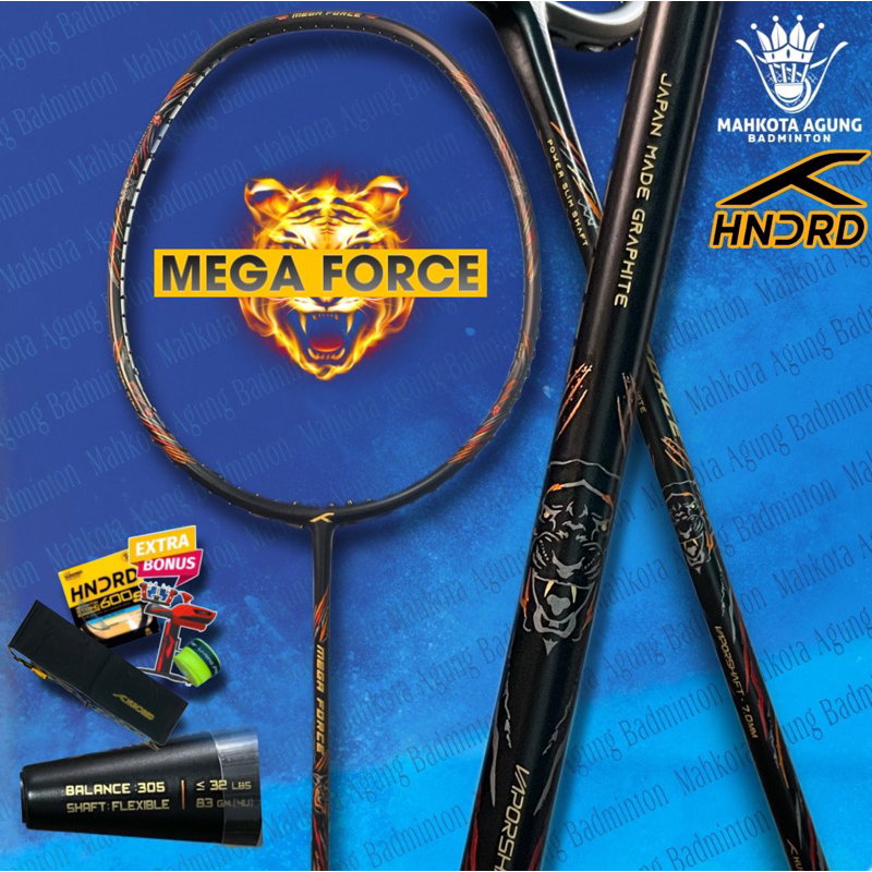 Jual RAKET BADMINTON HUNDRED MEGA FORCE megaforce HEAD HEAVY SMASH ...
