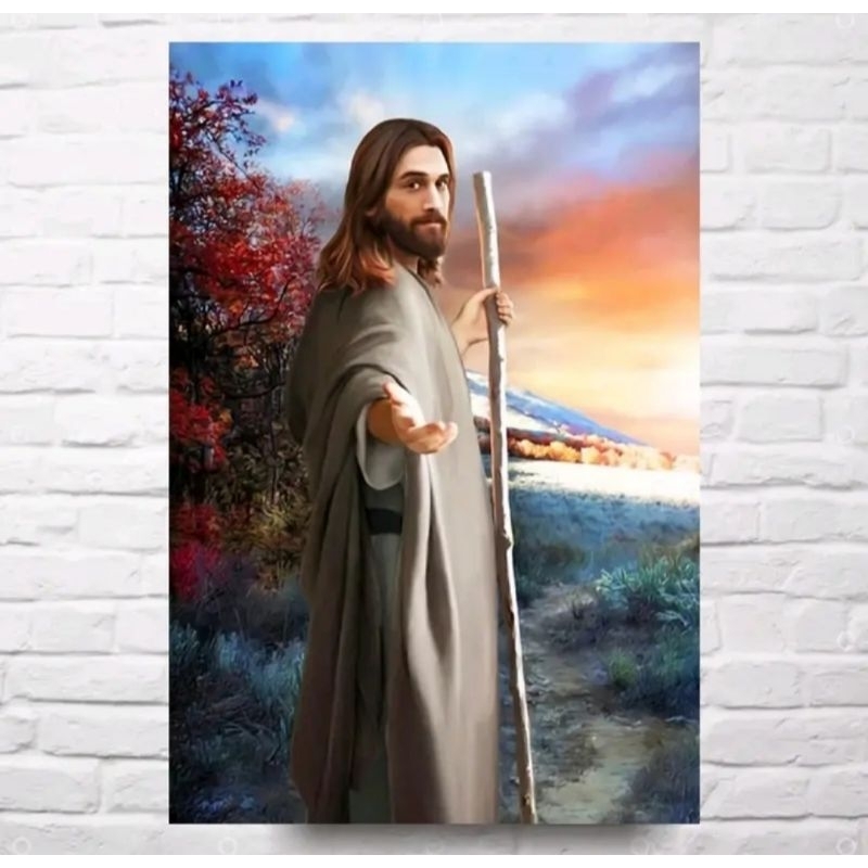 Jual ((COD)) Hiasan Dinding Yesus Kristus Ruang Tamu Minimalis//Poster ...