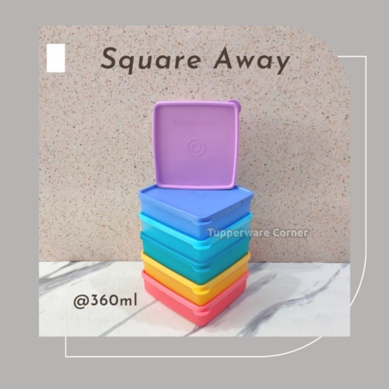 Jual TUPPERWARE // Square away 360ml | Shopee Indonesia