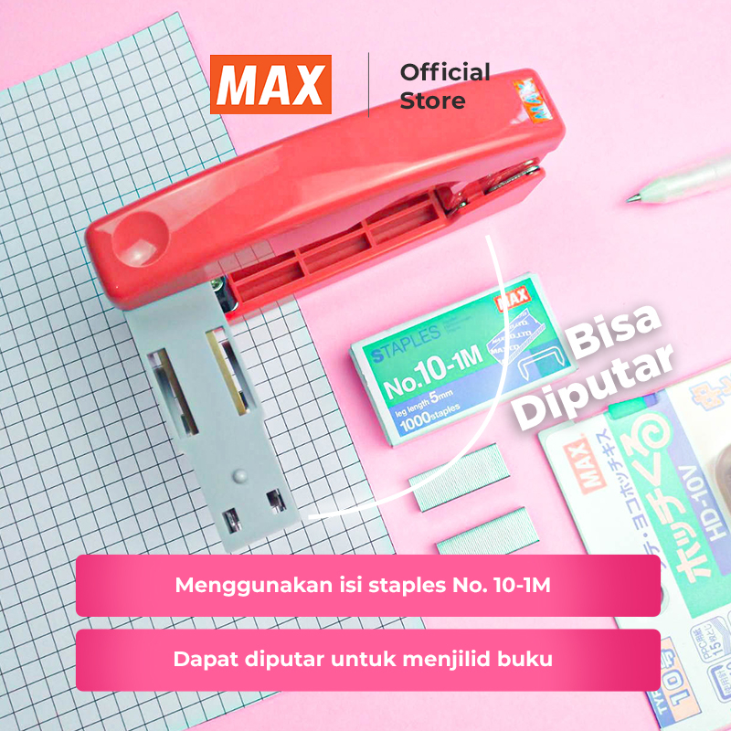 Jual MAX Stapler Putar / Stapler Tengah Buku / HD-10V | Shopee Indonesia