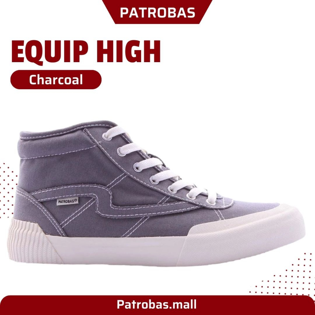 Jual PATROBAS Equip High Charcoal Original Sepatu Sneakers Casual Pria ...