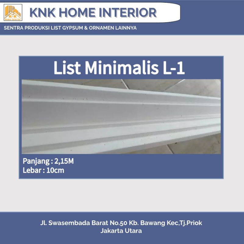Jual List Gypsum 10cm & 12cm / Lis Gypsum Polos Tipe L / List Minimalis ...