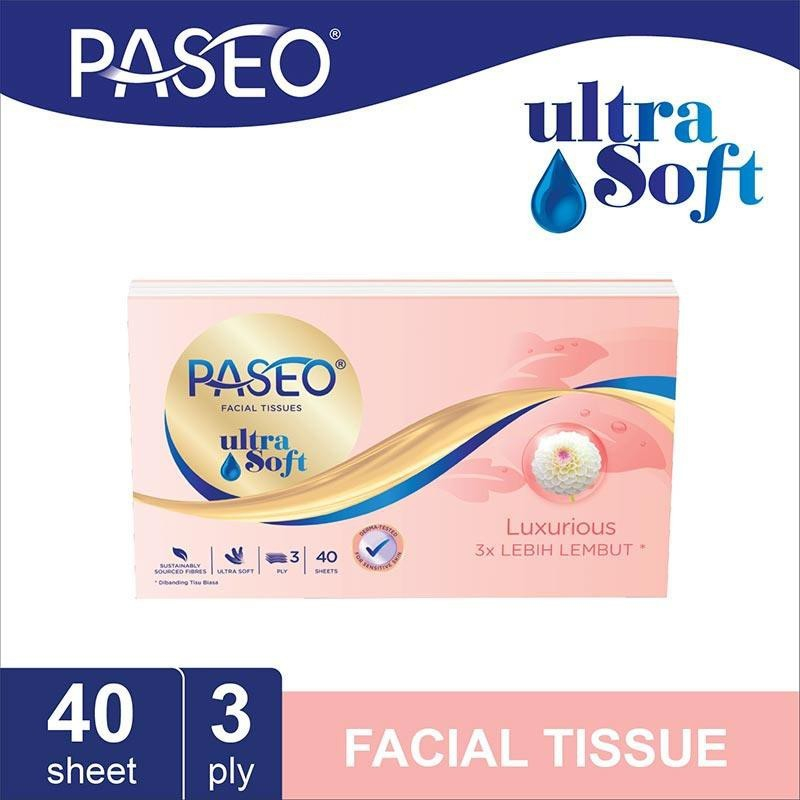 Jual Tissue Paseo Ultra Soft 40 Sheets (1 pack x 40 Sheets 3 ply ...