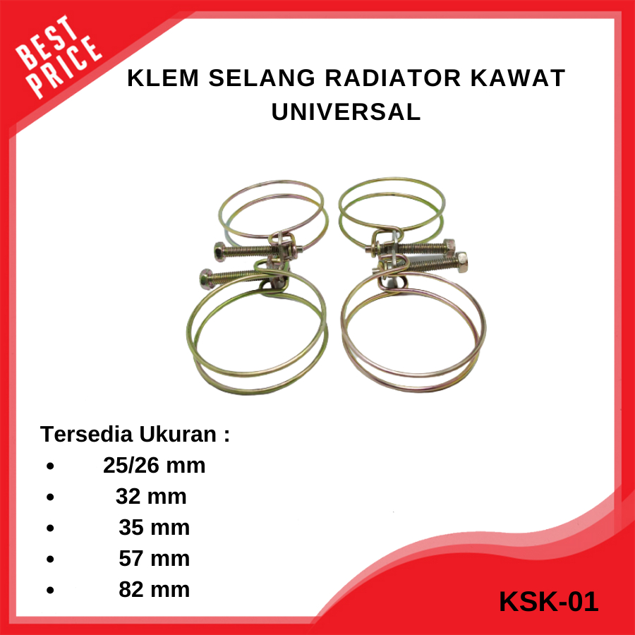 Jual Produk Klem Kawat Hose Clamp ukuran 25/26 mm 32 mm 35 mm 57 mm 82 ...