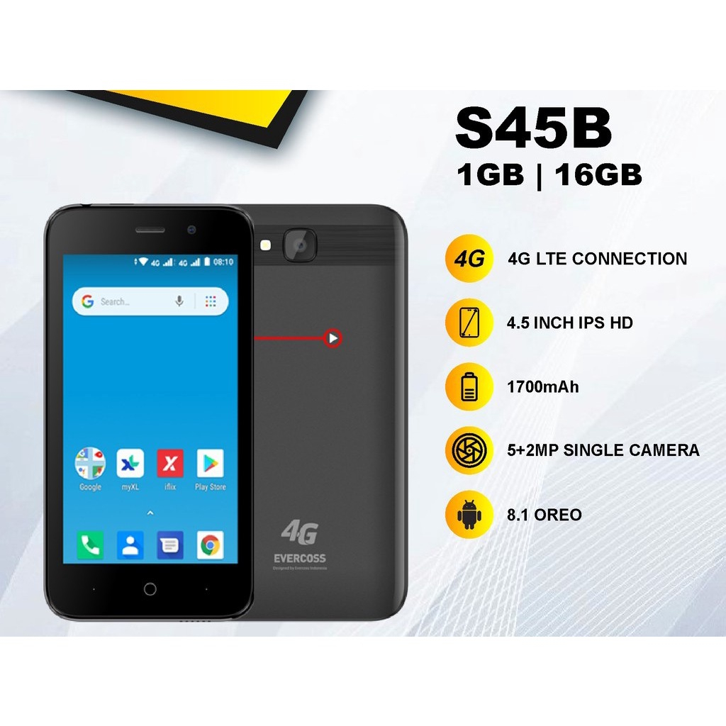 Jual HP EVERCOSS S45B EVERCOSS XTREAM 2 RAM 1/16 GARANSI RESMI | Shopee ...