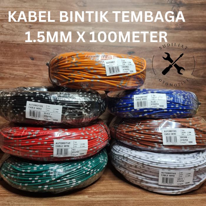 Jual KABEL BINTIK / KABEL BODY 1,5MM × 100 METER SERABUT TEMBAGA | Shopee Indonesia