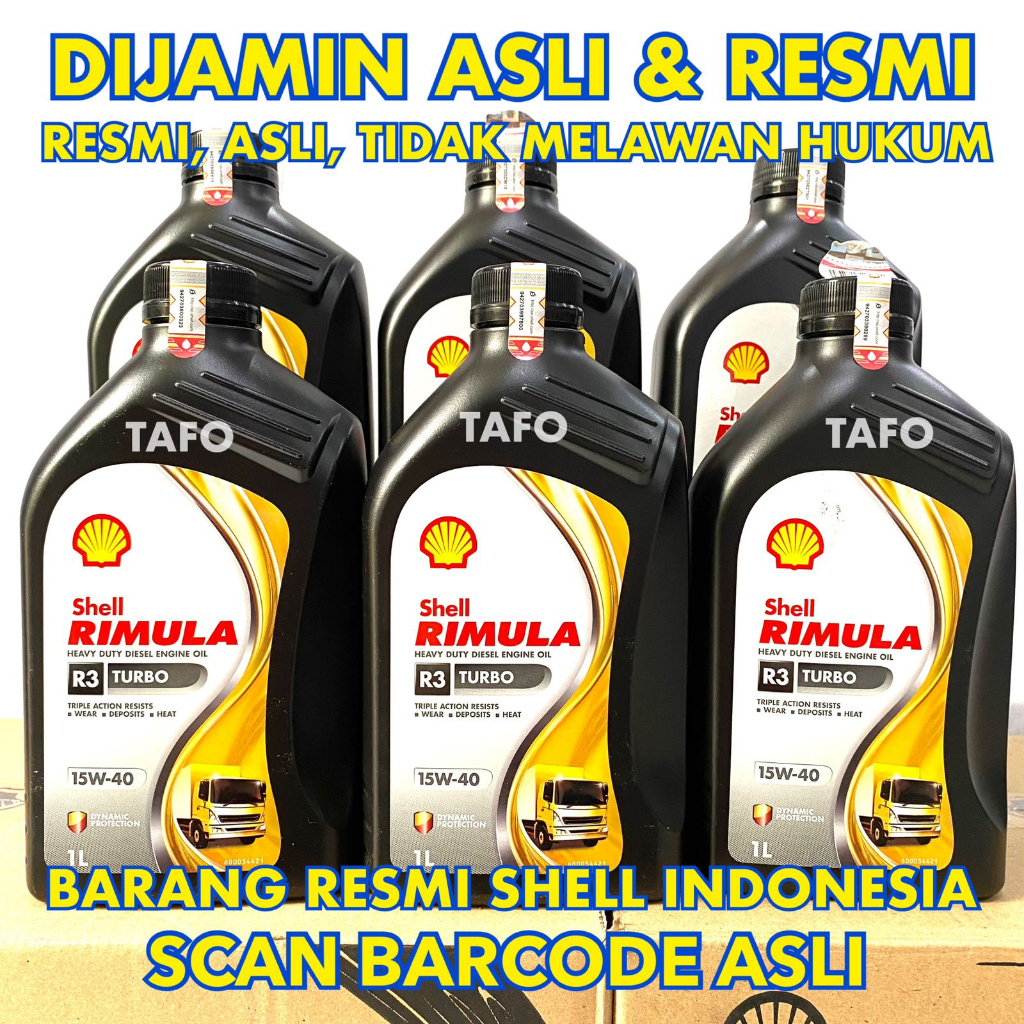 Jual SHELL RIMULA R3 TURBO 15W-40 1LITER / SHELL RIMULA 15W40 TURBO ...