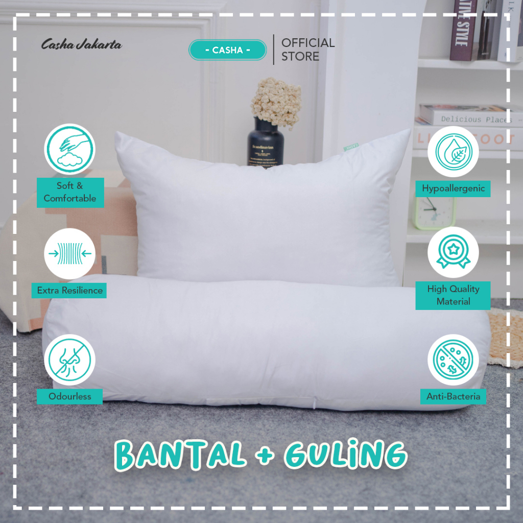 Jual CASHA Set Bantal dan Guling Hotel - Bantal Guling Anti Bakteri ...