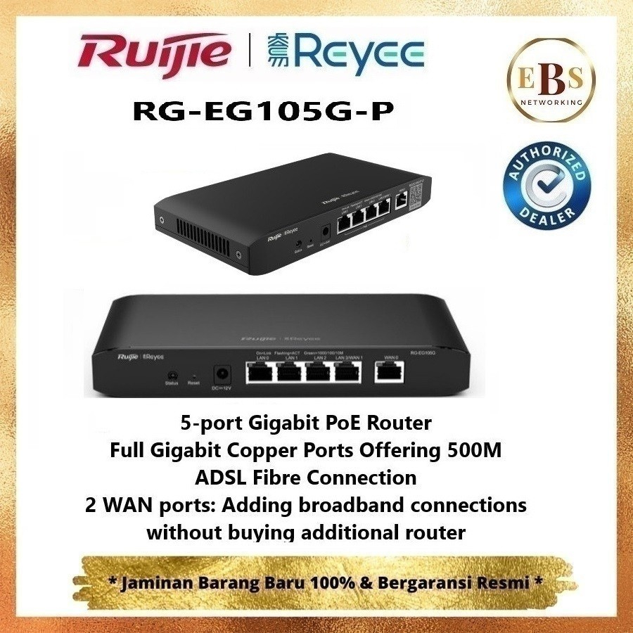 Jual RG-EG105G-P EG105G-P Series Gigabit Cloud Managed Router | Shopee ...