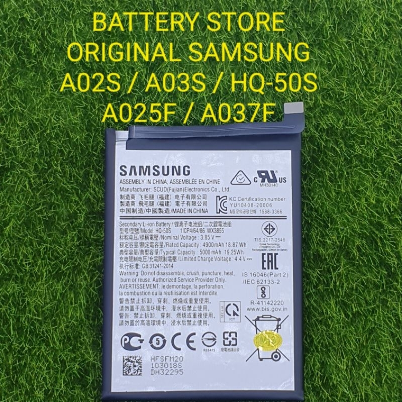 Jual BATERAI ORIGINAL SAMSUNG GALAXY A02S / A03S / HQ-50S / A025F / A037F BATTERY BATRE BAT ...