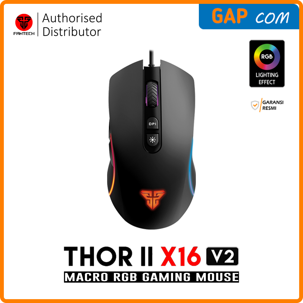 Jual Mouse Gaming Macro Fantech X16 V2 Thor II RGB Gaming Mouse ...