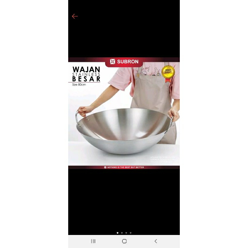 Jual Subron Wajan Besar Stainless 75 cm / 80 cm | Shopee Indonesia