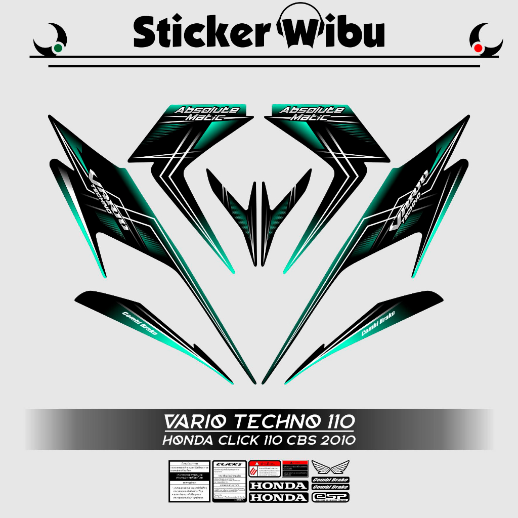 Jual STRIPING VARIO TECHNO 110 / 5 / STIKER VARIO / STICKER / VARIO ...