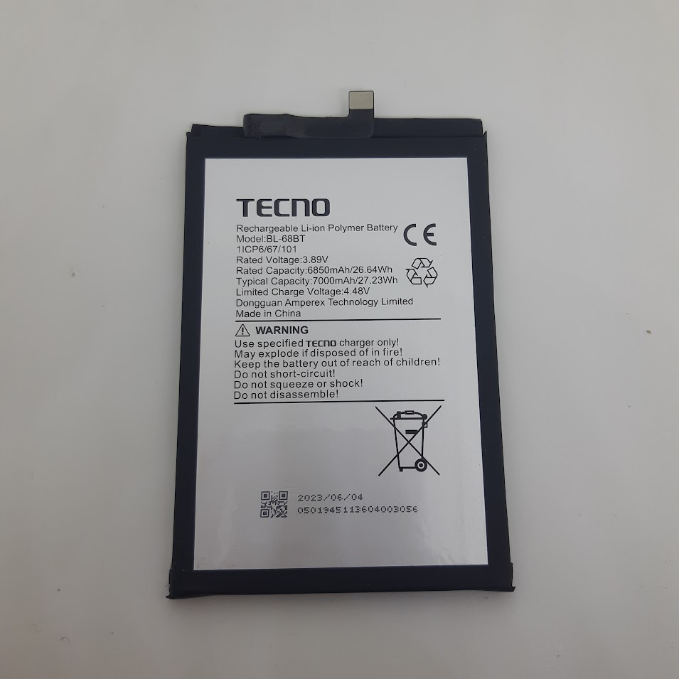 Jual Baterai Tecno Pova Neo 2 BL-68BT Battery Original Copotan Tecno ...