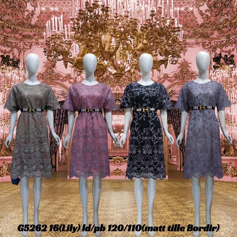 Jual MESRA.ID MAYA DRESS BAHAN BROKAT TILE BORDIR 3D | Shopee Indonesia