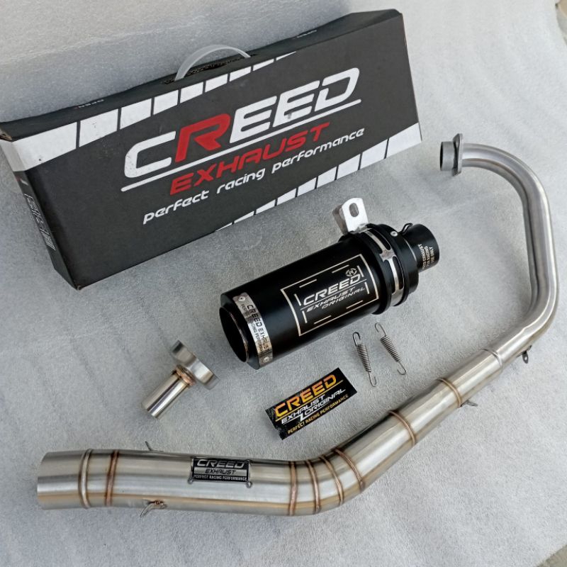 Jual 100% Original creed exhaust, Short balack +db killer,untuk motor ...