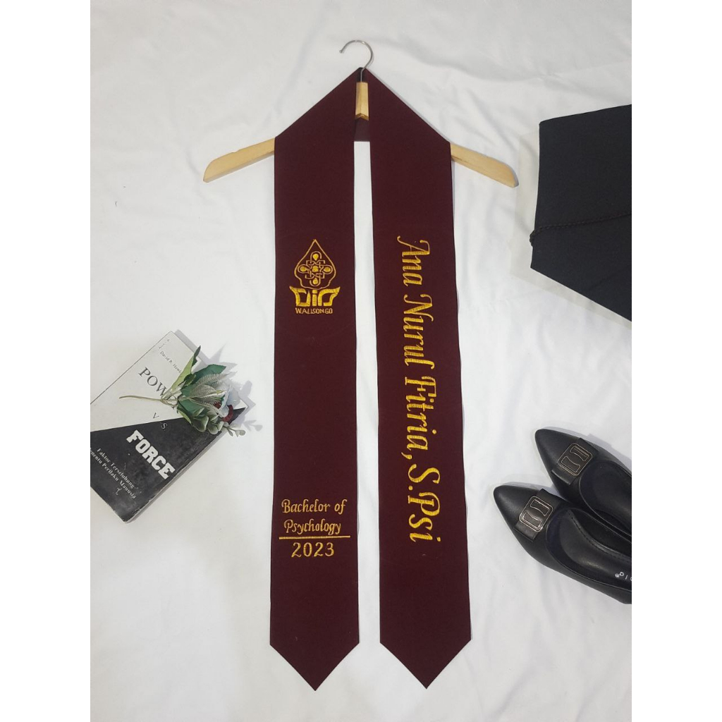 Jual Selempang Sash Wisuda Tipe Modern #1 | Selempang Leher Dua Sisi ...