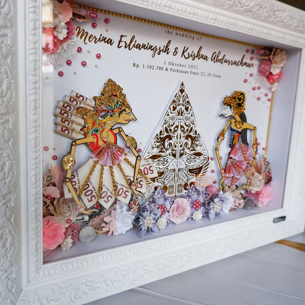 Jual MAHAR PERNIKAHAN WAYANG RAMA SHINTA GUNUNGAN EMAS 40X55CM | Shopee ...