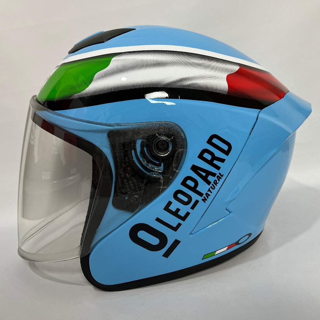 Jual Helm CRX AK-1 Leopard (Hitam) Biru Salem Glossy - Motif - Helem ...