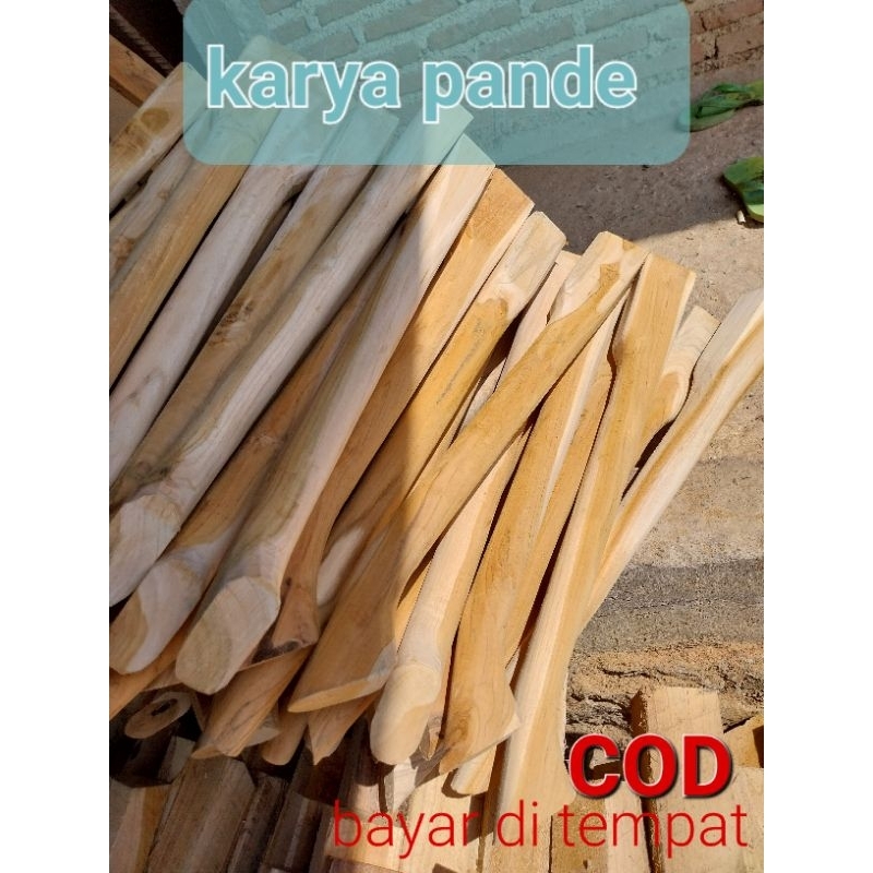 Jual gagang cangkul kayu jati garan/doran pacul | Shopee Indonesia