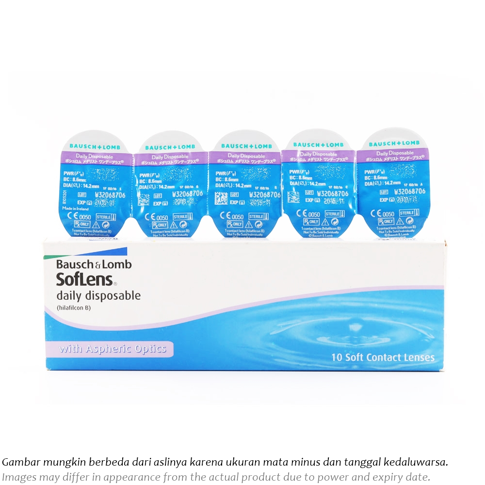 Jual Bausch and Lomb Softlens Bening Transparan Putih Harian Daily ...