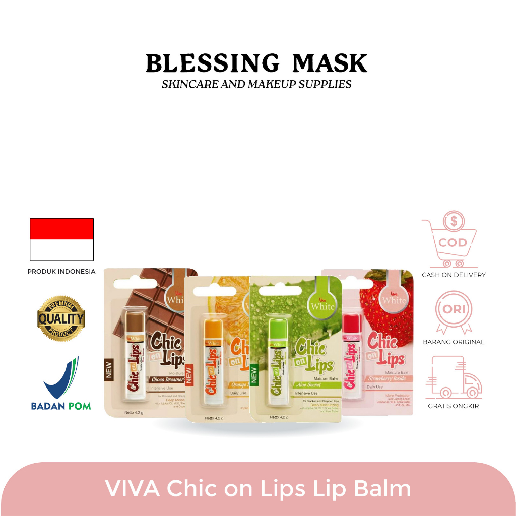 Jual Viva Chic on Lips Lip Balm Pelembab bibir Moisture Jojoba Oil ...