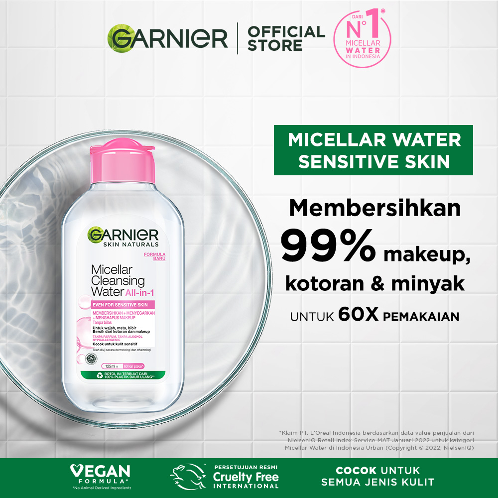Jual Garnier Micellar Cleansing Water 125 400 50 ml PINK ROSE for ...