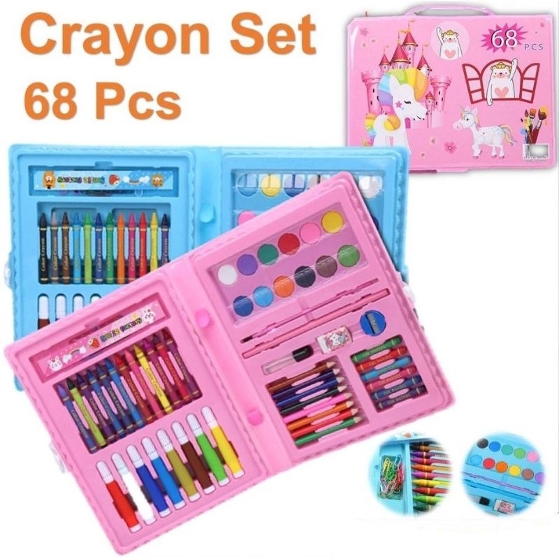 Jual CRAYON SET ISI 68 // 42PCS // CRAYON VIRAL | Shopee Indonesia