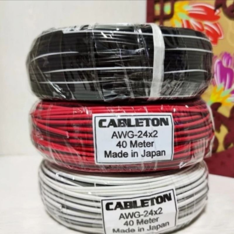 Jual Kabel Awg 2x24 40meter Serabut Tembaga Putih kabel awg 2 x 24 40m | Shopee Indonesia