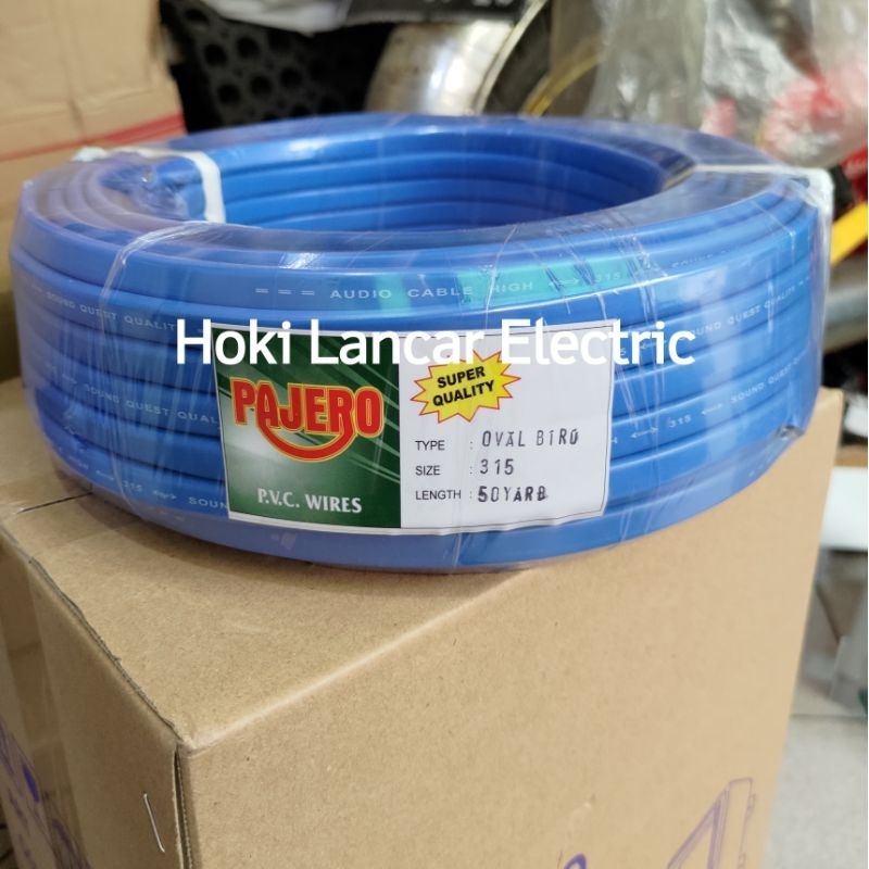 Jual Kabel Listrik Biru Pajero 3x1,5 50 Yard Oval Satelit Sibel Gepeng ...