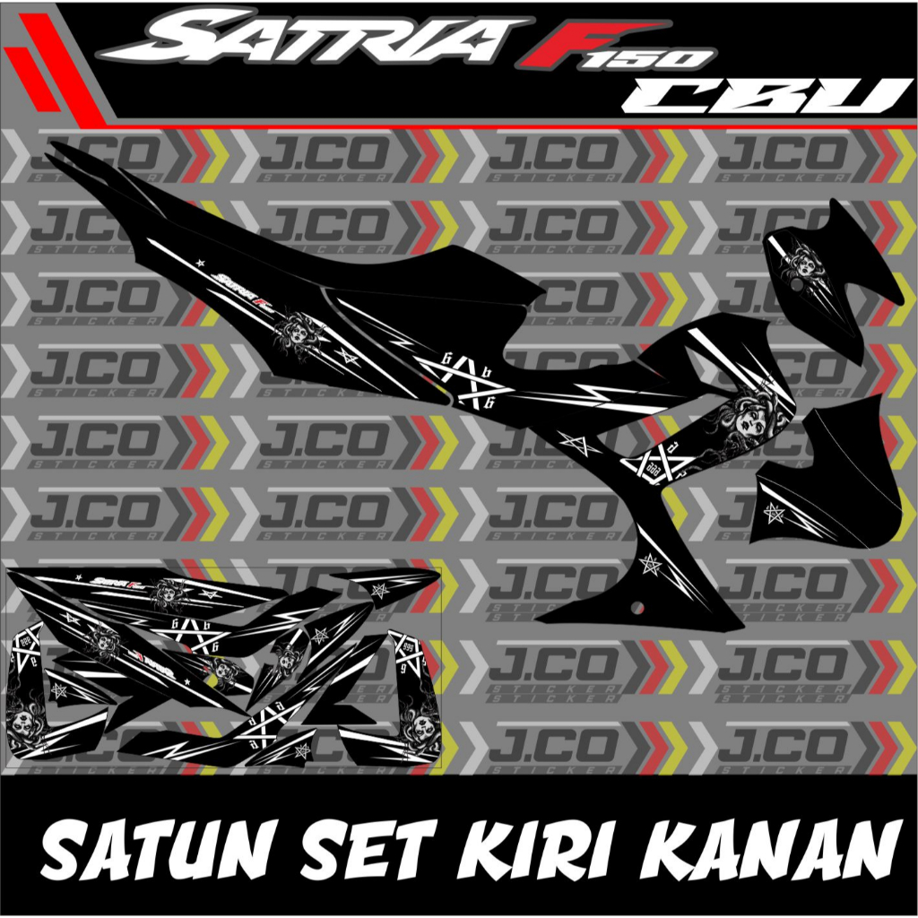 Jual STRIPING SATRIA CBU MEDUSA, STICKER CUSTOM MOTOR SATRI CBU MEDUSA ...