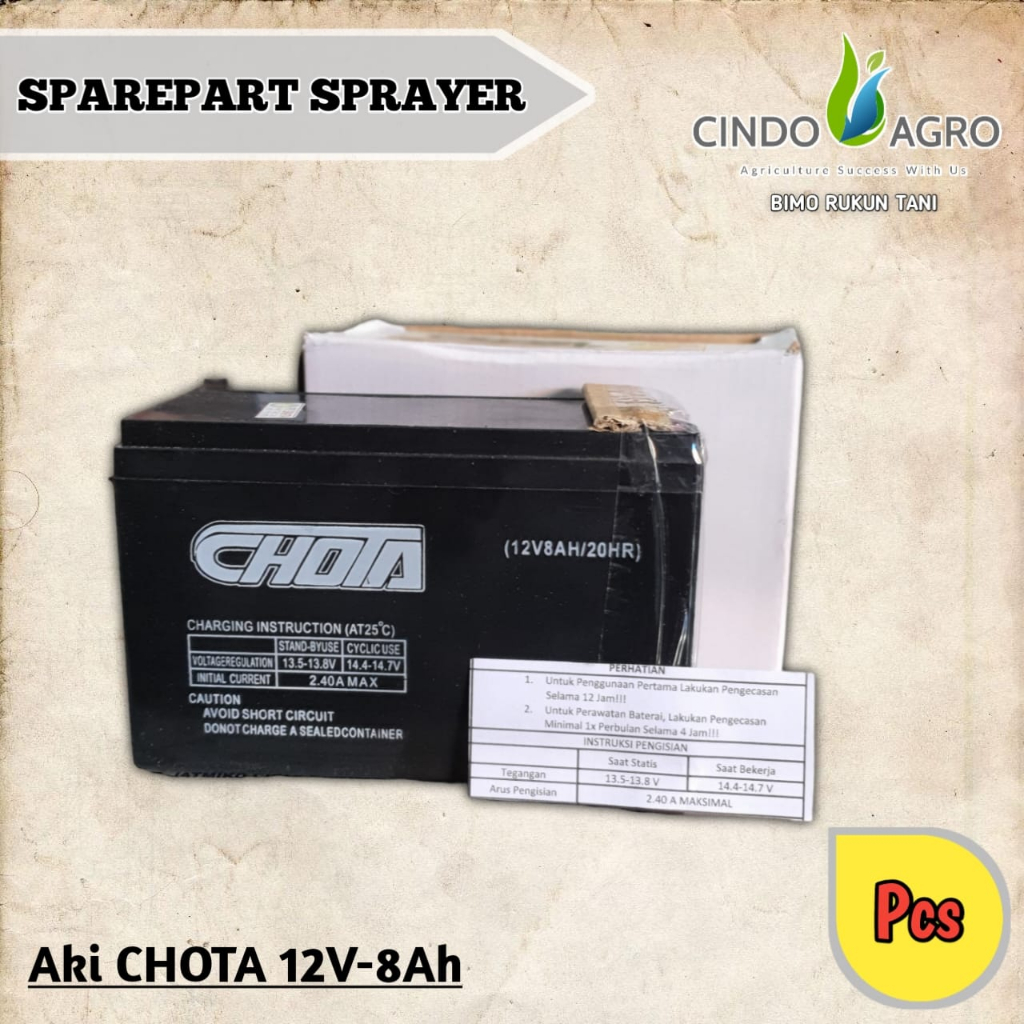 Jual Baterai (Aki) CHOTA Sprayer Elektrik 12V - 8AH | Shopee Indonesia