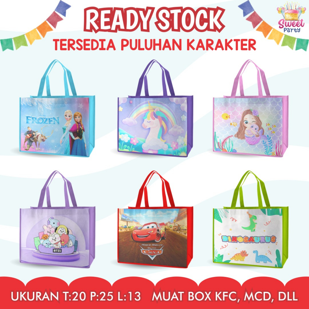 Jual TAS ULTAH TERLARIS/ TAS ULANG TAHUN / TAS READY STOK GOODIE BAG ...