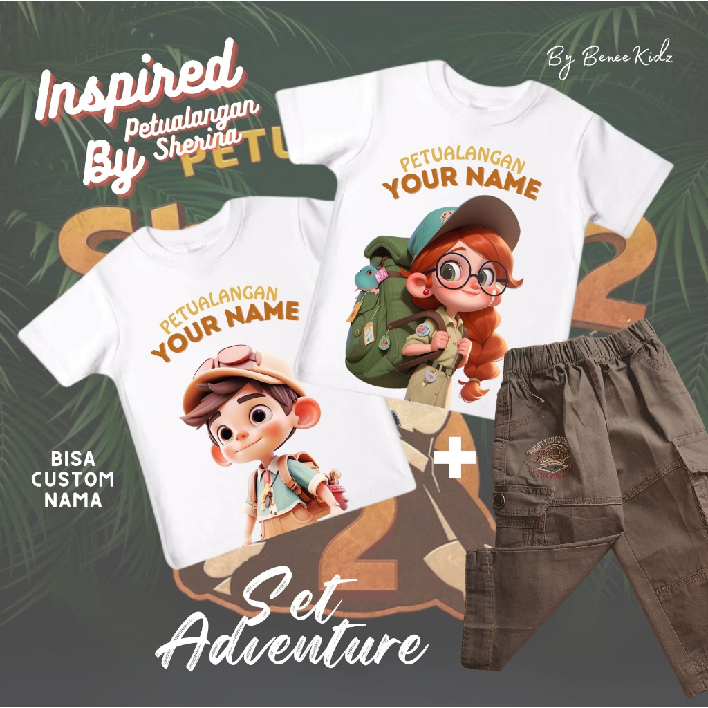 Jual Stelan Anak Petualangan Sherina/Baju Muncak/Camping Anak Laki-laki ...