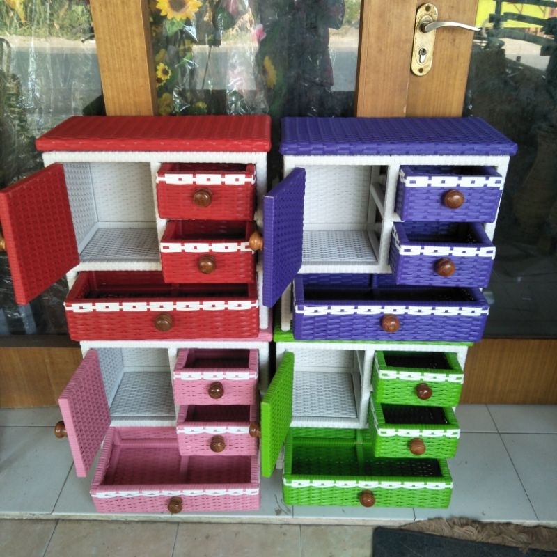 Jual MINI Lemari Laci 1 Pintu 3 Laci Sliding / Rak Laci Minimalis ...