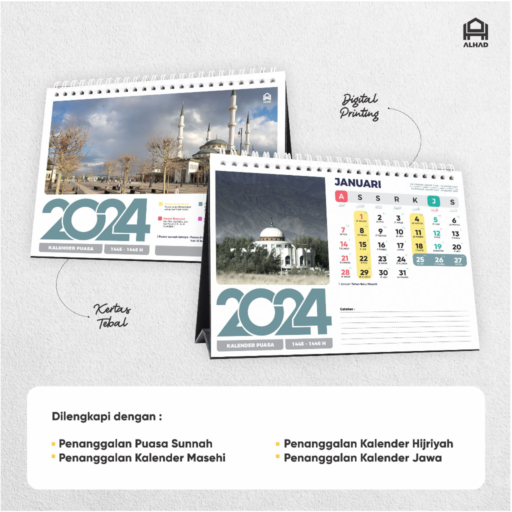 Jual Kalender Meja 2024 & 2025 I Kalender Puasa I Bisa Custom I M02 | Shopee Indonesia