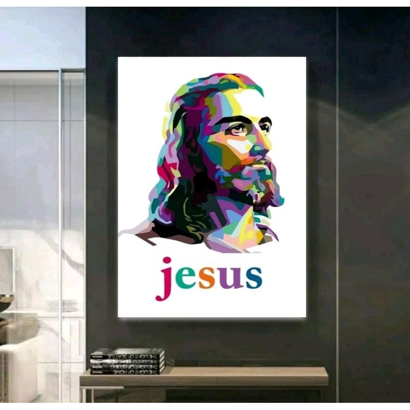 Jual Hiasan Dinding Yesus Aesthetic 30x45cm untuk segala Ruangan ...