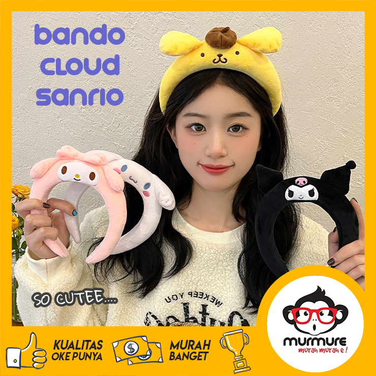 Jual MURMURE | BANDO CLOUD FLUFFY SANRIO PREMIUM CINAMORROL KUROMI ...
