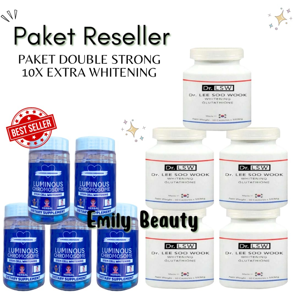 Jual PAKET RESELLER (5 PAKET KAPSUL DOUBLE STRONG 10X EXTRA WHITENING ...