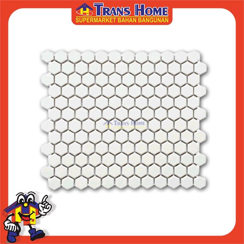 Jual Mosaic / Mozaik Mozza Tile Hexa Mini Matte White (1Dus:20Lbr ...