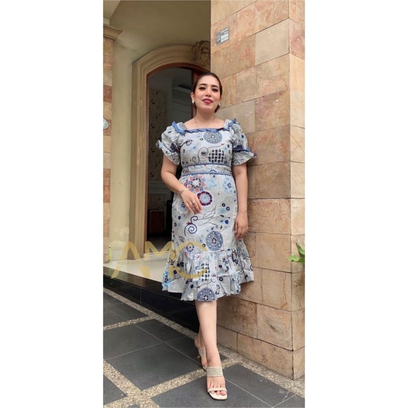 Jual Gea - dress batik wanita / BY AMC | Shopee Indonesia