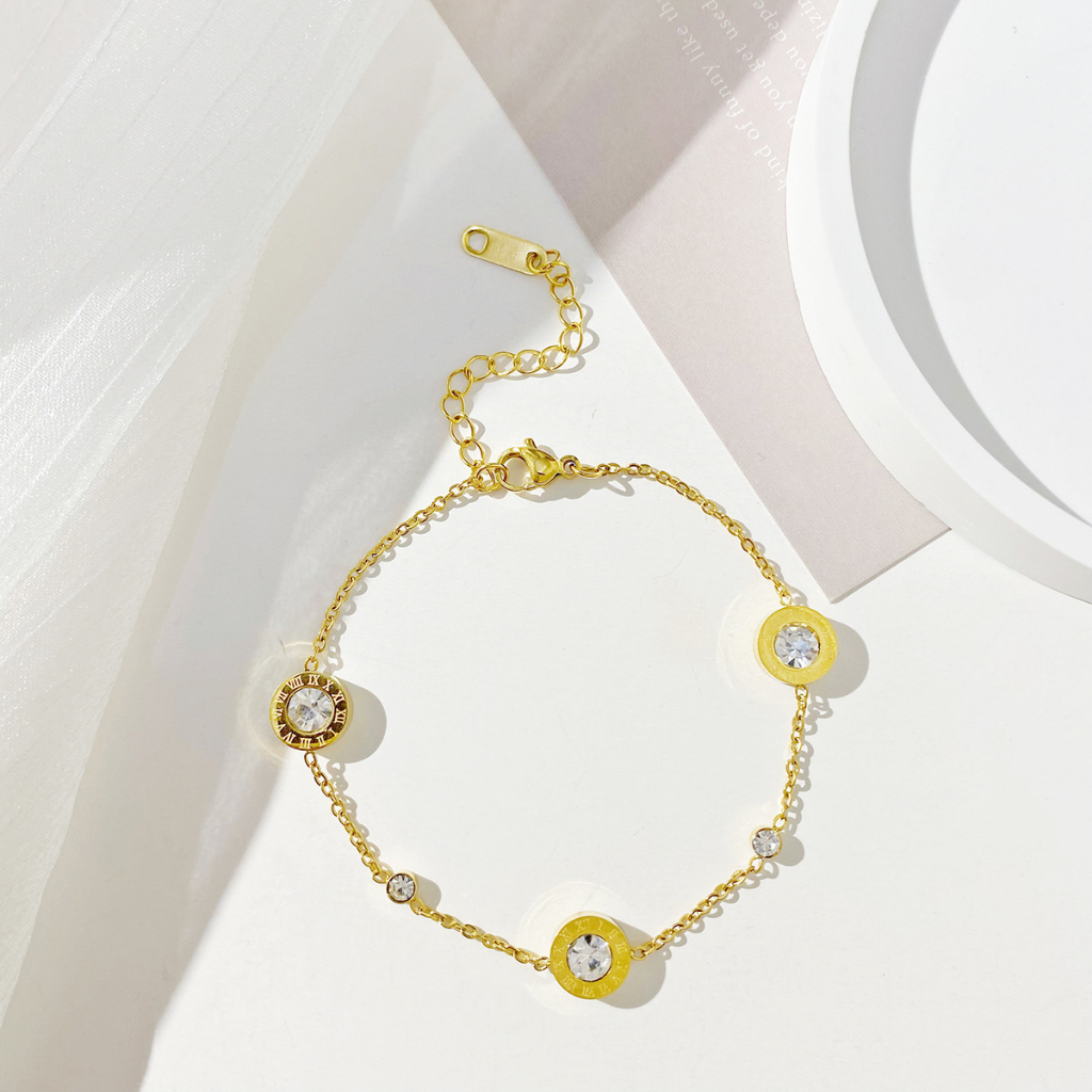 Jual Bo Raa Bracelet - Gelang Titanium Gold Batu Permata Elegan ...