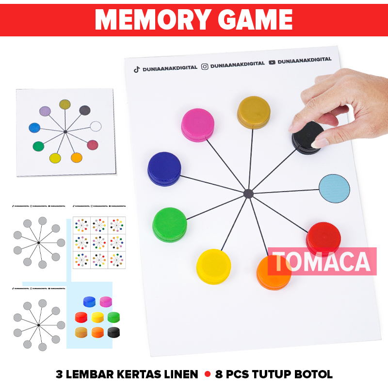 Jual Mainan Edukatif Anak Kertas Activity Puzzle Game Warna Memory Game ...