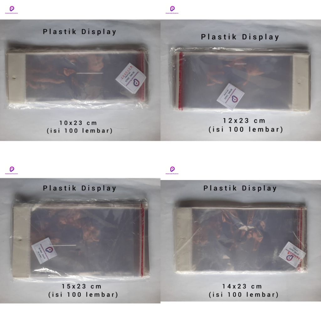 Jual Plastik Display / Plastik Perlize / Plastik Opp Gantung isi 100 ...