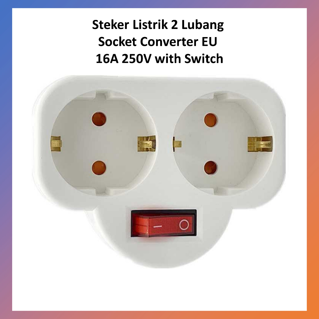 Jual BLC Steker Stop Kontak Listrik 2 Lubang Socket Converter EU 16A ...