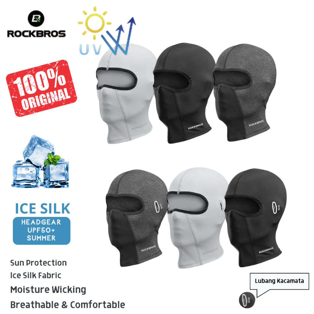Jual Balaclava Rockbros Masker Motor Balaclava Ninja Ice Silk Premium ...