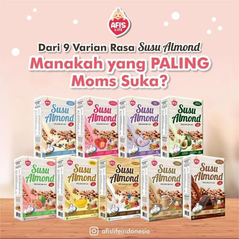 Jual AFIS LIFE Susu Almond Booster ASI PELANCAR ASI 200gr SUSU UNTUK ...