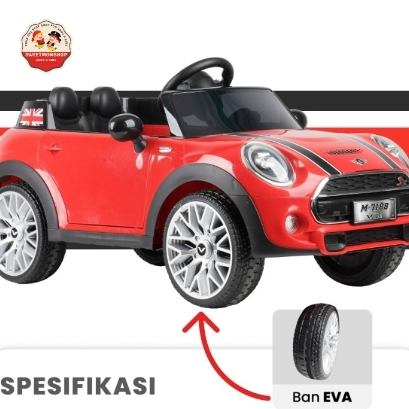Jual Mainan anak mobil aki mini cooper PMB M 7188 | Shopee Indonesia