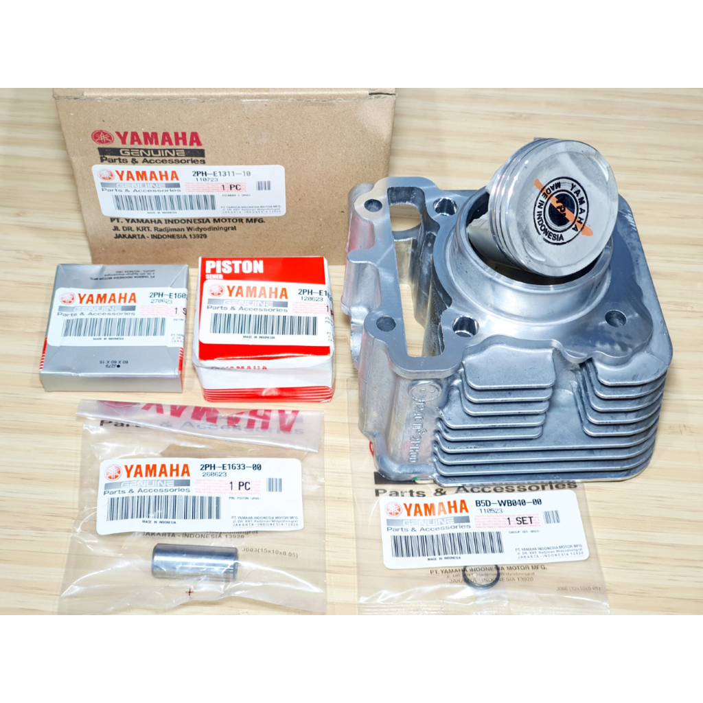 Jual BLOK SEHER BORING PISTON KIT MIO M3 SOUL GT 125 FINO 125 FI ASLI ORI YAMAHA B5DWB016 ...